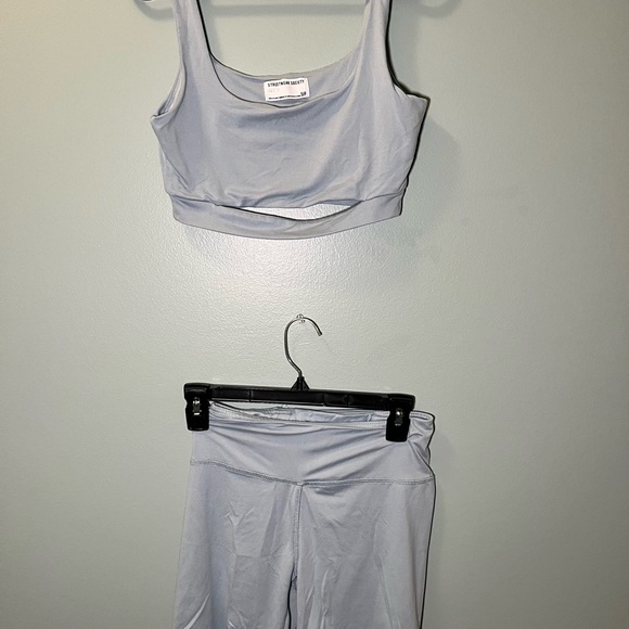 Shorts | Light Blue Sports Bra And Short Set | Poshmark